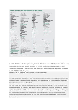 Meet the 2014 BCG Global Challengers (2) | PDF