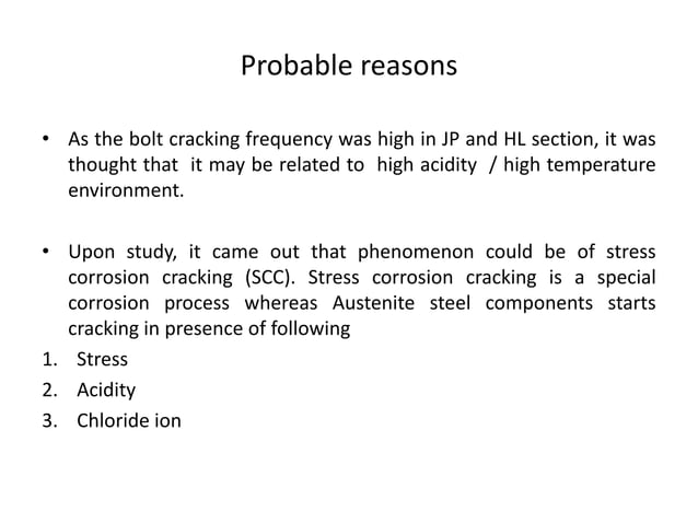 Agitator Blade bolt cracking problem | PPTX