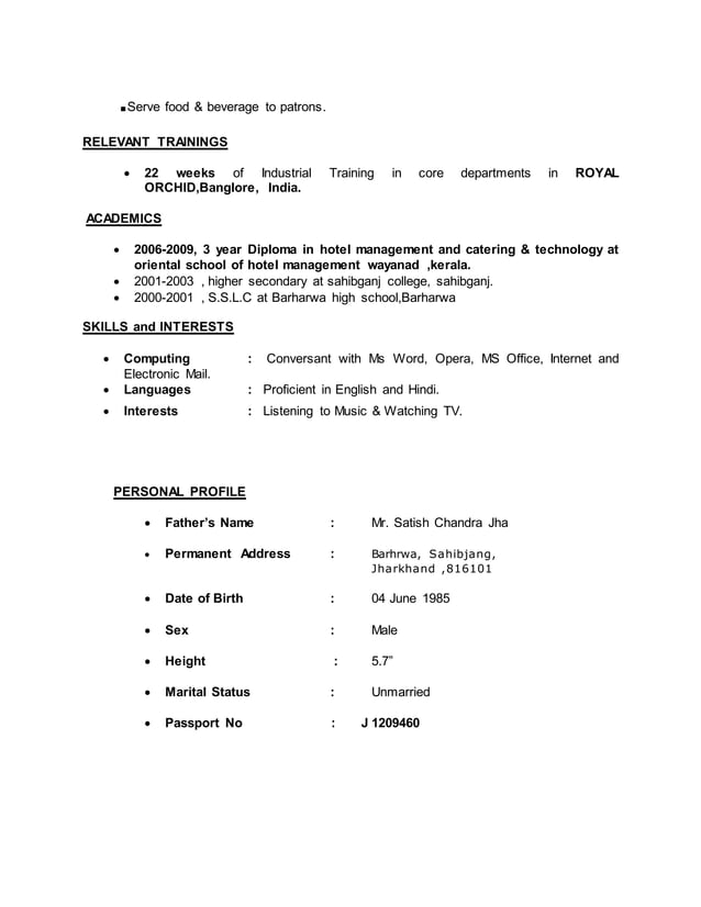 kishore resume | DOC
