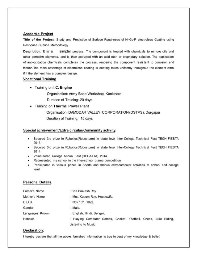 Avinash Ray (1).resume | DOCX | Careers