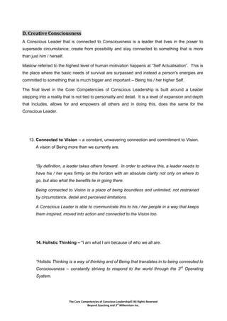 The Core Competencies of Conscious Leadership | PDF