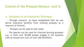 Prosopis Management Strategies and Benefits | PPTX
