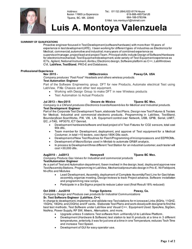 Luis Montoya-Resume | PDF