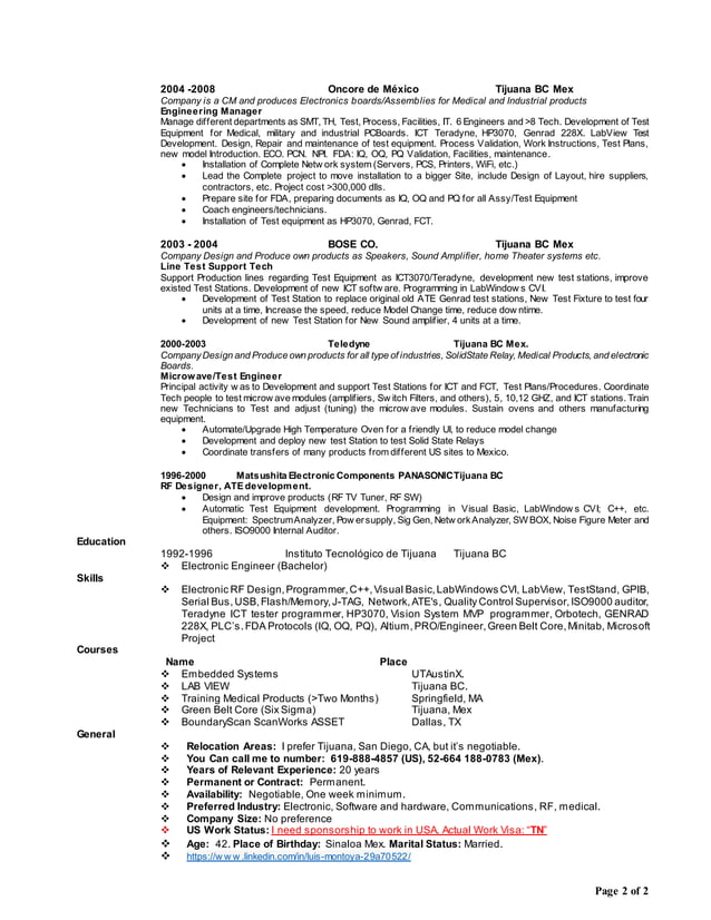 Luis Montoya-Resume | PDF