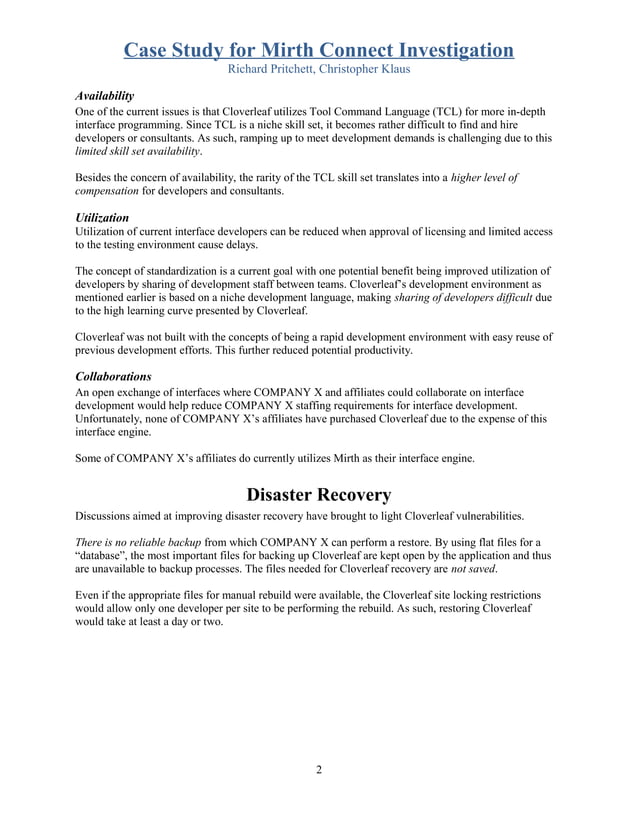 Mirth Connect as Interface Engine Case Study v2 | DOC | Computer ...