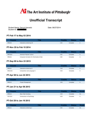 Unofficial_Transcript_Edited | PDF
