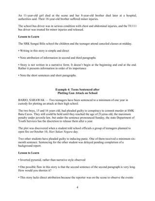 Inverted Pyramid Style of News Writing Adamkolo | PDF