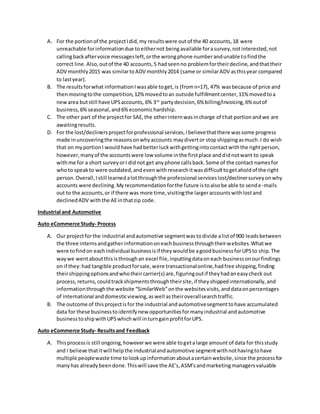 UPS Internship final write up | DOCX