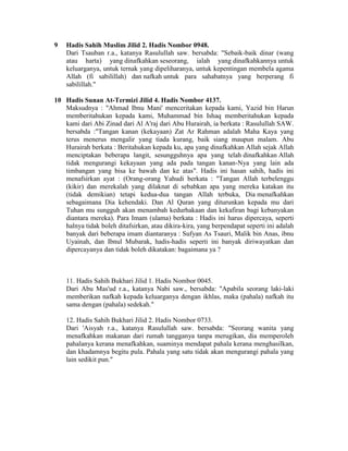 72 Hadis Mengenai Nafkah | PDF