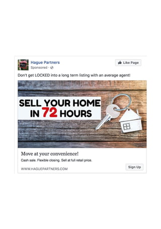 72 Hour Home Selling Program Facebook Ad Sample | PDF