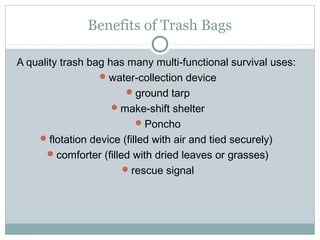 Build Your Own 72 Hour Survival Kits | PPT