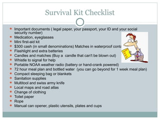 Build Your Own 72 Hour Survival Kits | PPT