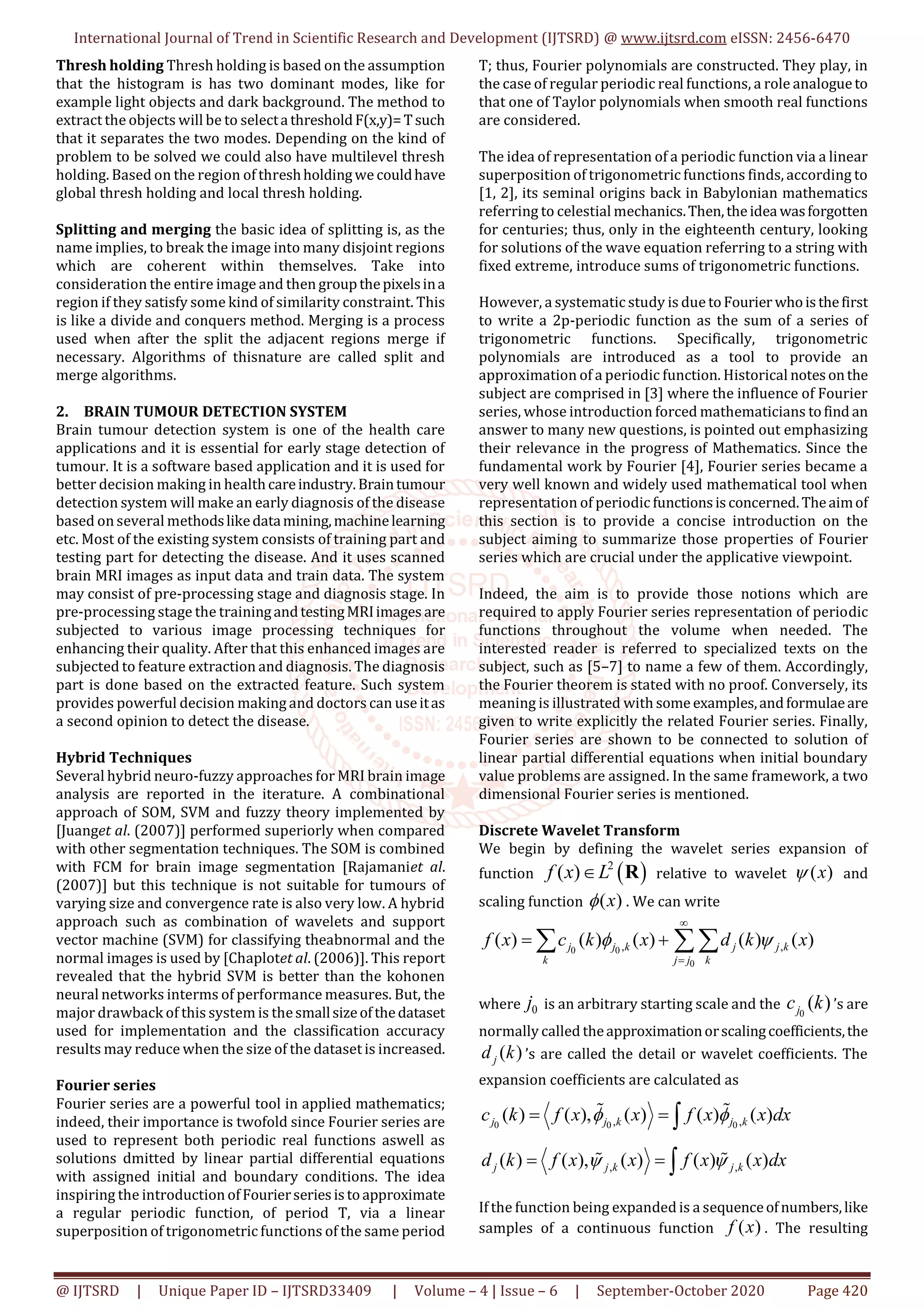 Hybrid Approach For Brain Tumour Detection In Image Segmentation Pdf