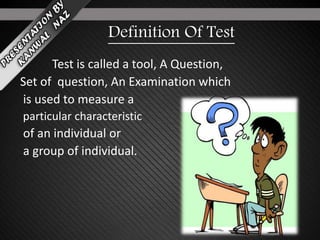 Teacher Made Test vs Standardized Test | PPTX