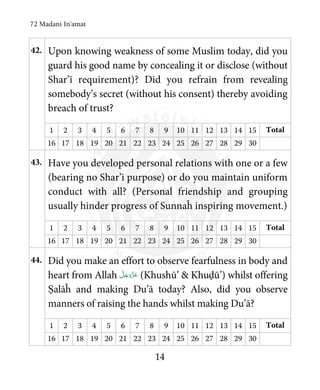 Islamic Book in English: 72 madani inamaat | PDF