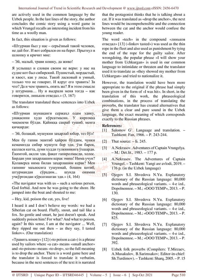 Reconstruction of Russian Proverbs and Phraseological Splices in the ...