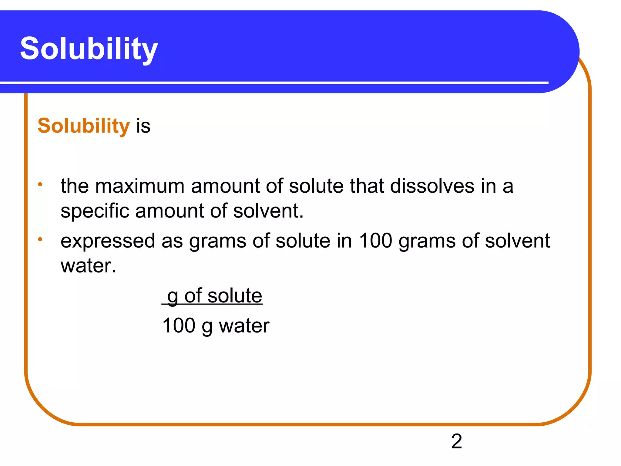 solubility | PPT