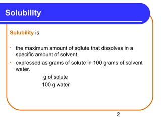 solubility | PPT