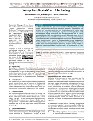 Voltage Coordinated Control Technology | PDF