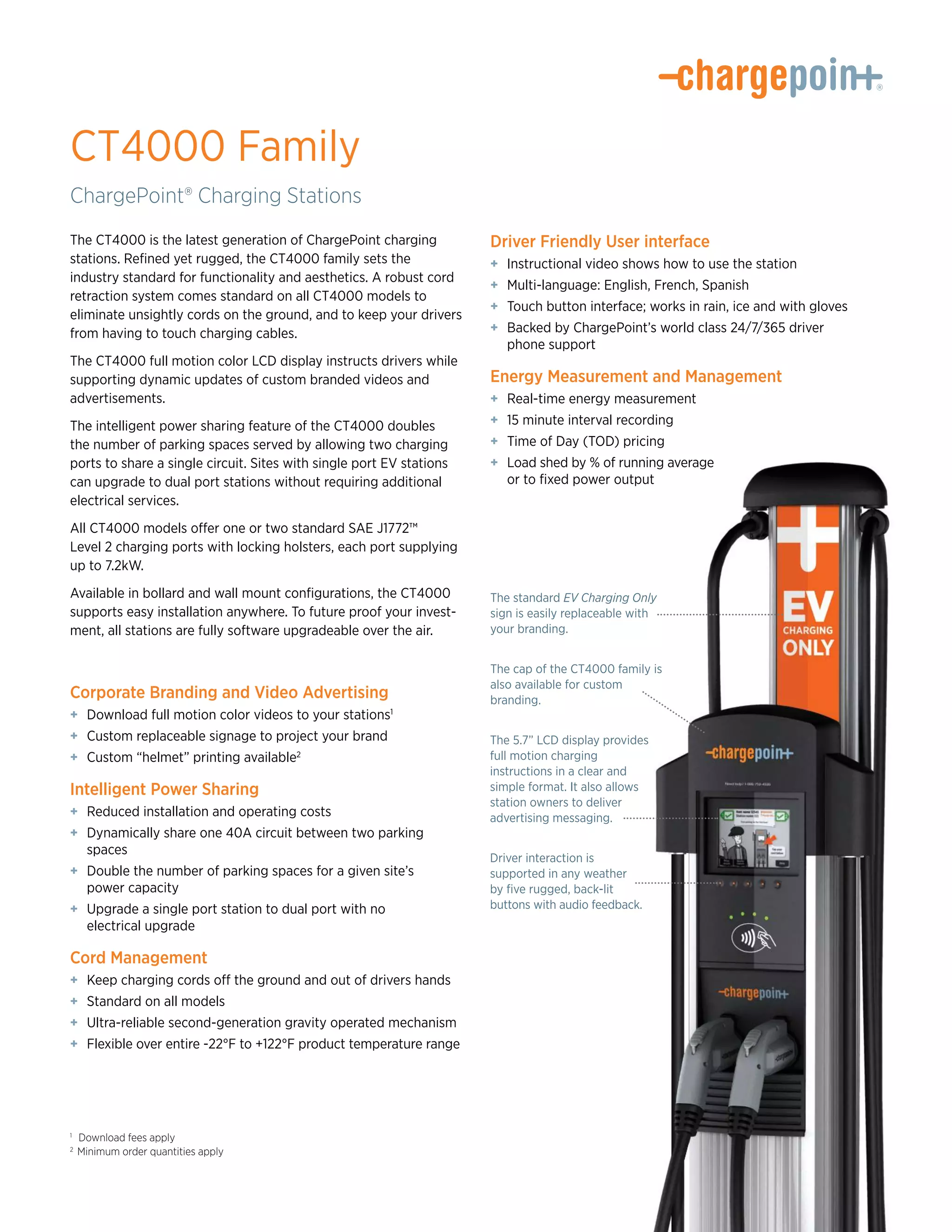 CT4000 ChargePoint commercial Charger | PDF