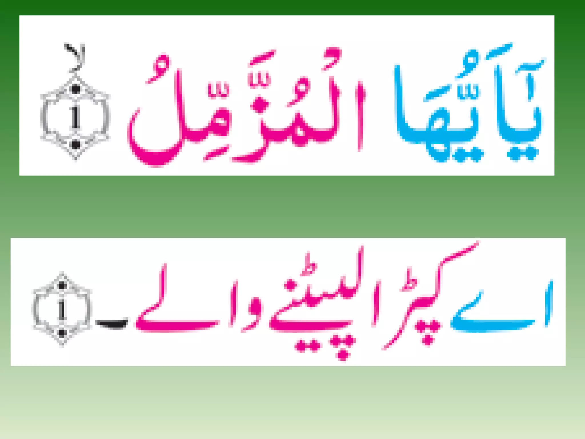 surah muzamil word meaning urdu, MISBAH UL QURAN | PPT