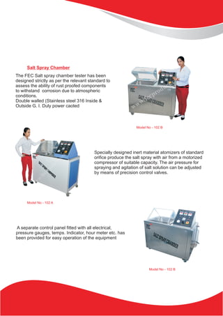 Testing/Manufacture/salt spray chamber | PDF