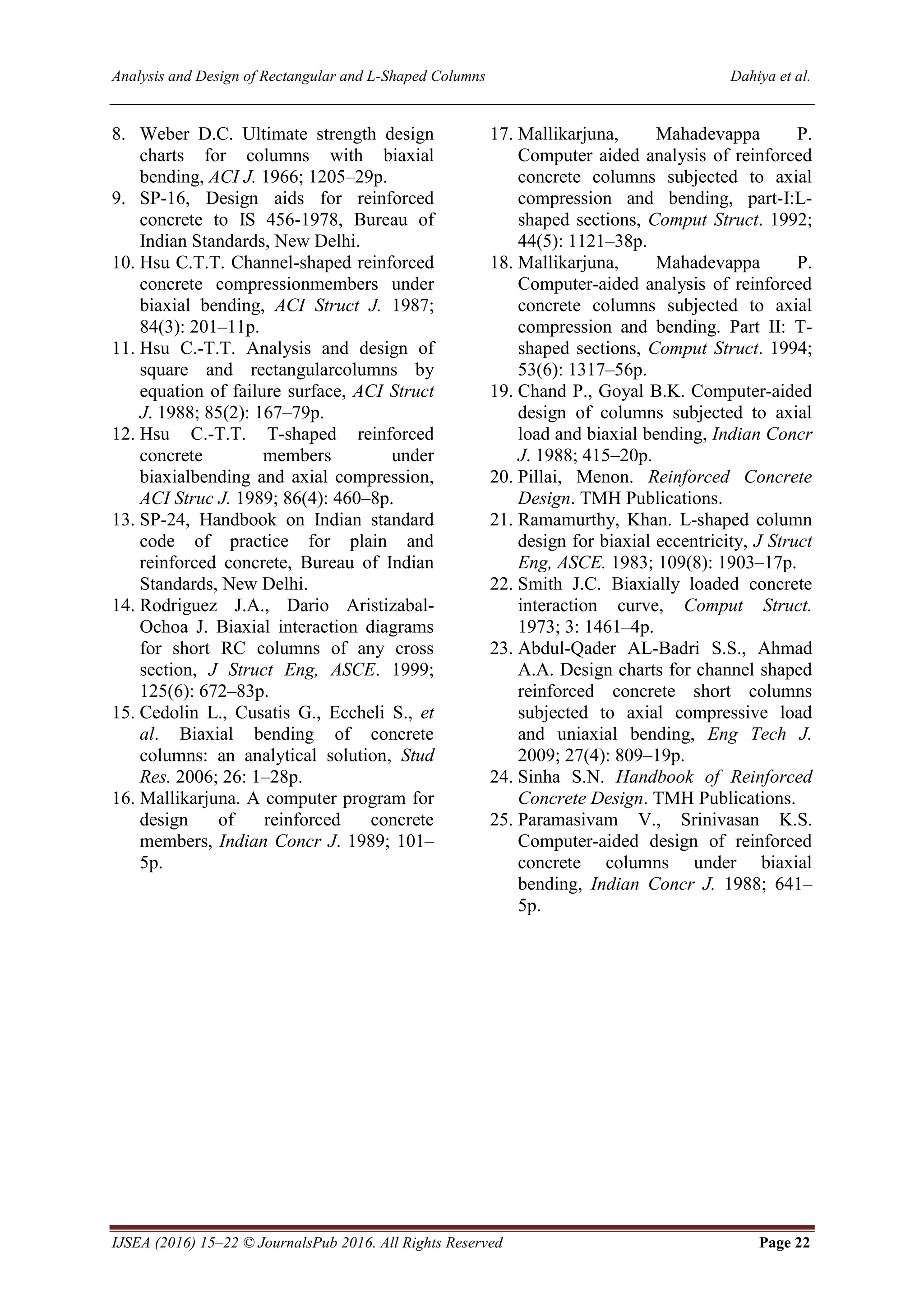 Analysis and Design of Rectangular and L-Shaped Columns Subjected to ...