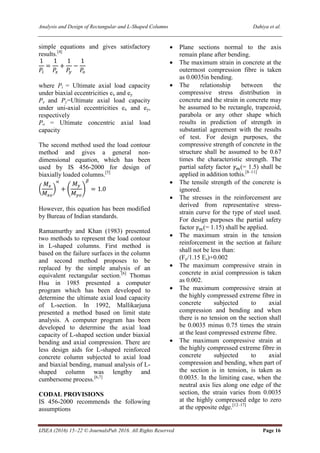 Analysis and Design of Rectangular and L-Shaped Columns Subjected to ...