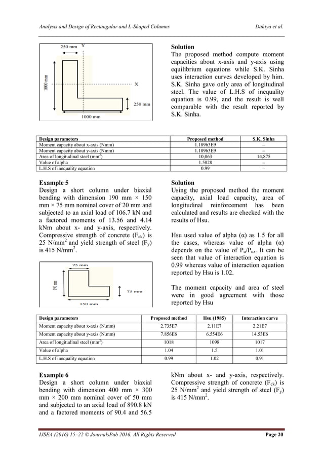 Analysis and Design of Rectangular and L-Shaped Columns Subjected to Axial Load and Biaxial ...