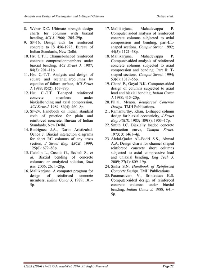 Analysis and Design of Rectangular and L-Shaped Columns Subjected to Axial Load and Biaxial ...