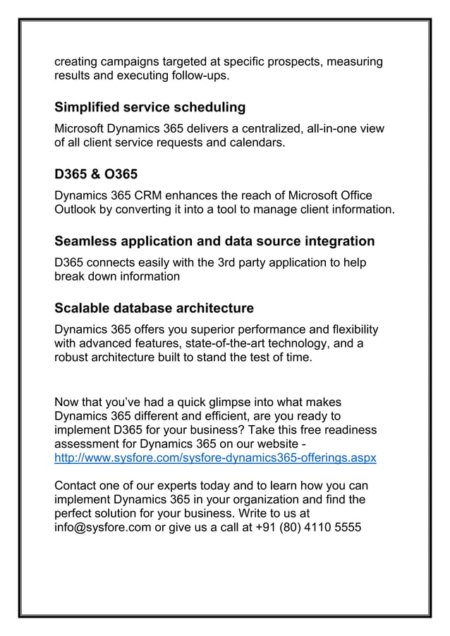 D365 vs the rest | PDF