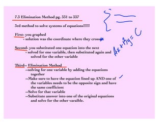 7.3 Elimination Method | PDF