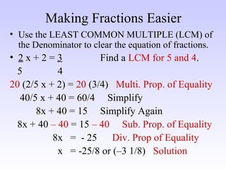 7.3 Solving Multi Step Frac Deci | PPT