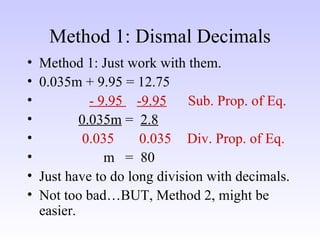 7.3 Solving Multi Step Frac Deci | PPT