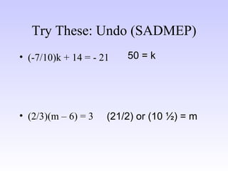 7.3 Solving Multi Step Frac Deci | PPT
