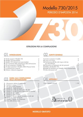 Istruzioni Modello 730 online | PDF