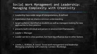 Leadership in Social Work (1) | PPTX
