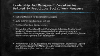 Leadership in Social Work (1) | PPTX
