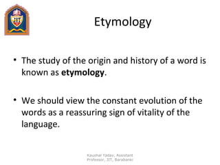 Words and Word-formation Processes.KY
