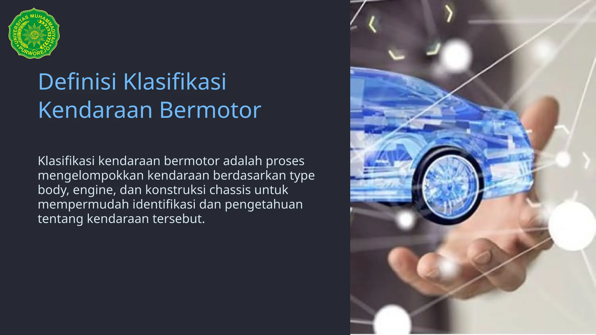 Klasifikasi kendaraan bermotor berdasarkan type body dan engine | PPTX