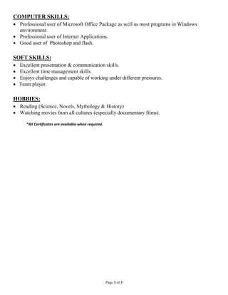 Hazem Ibrahim resume | PDF