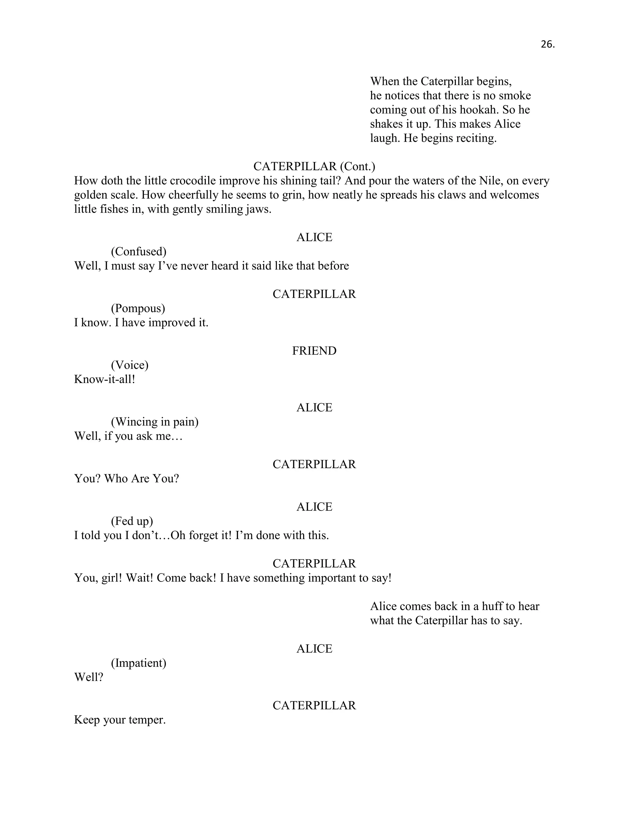 Alice-In-Wonderland-Script | PDF