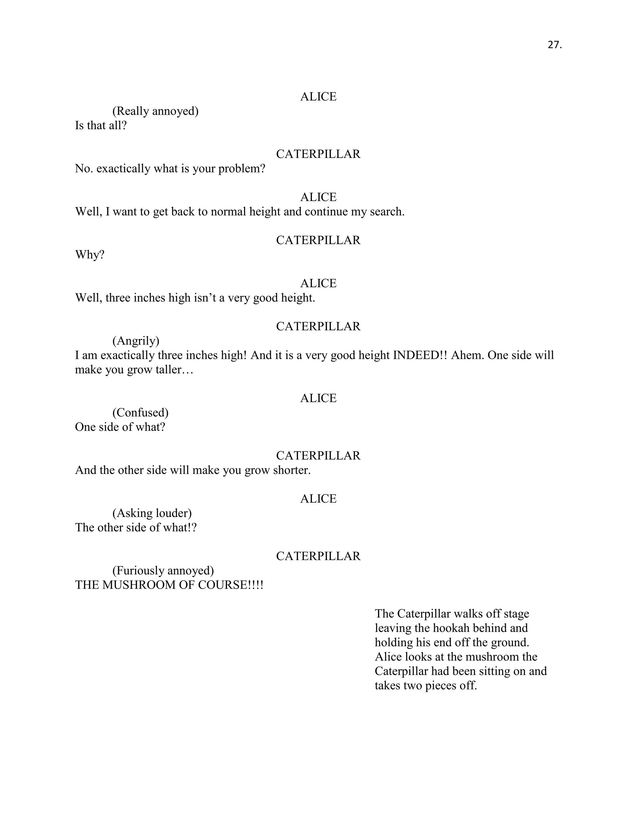 Alice-In-Wonderland-Script | PDF