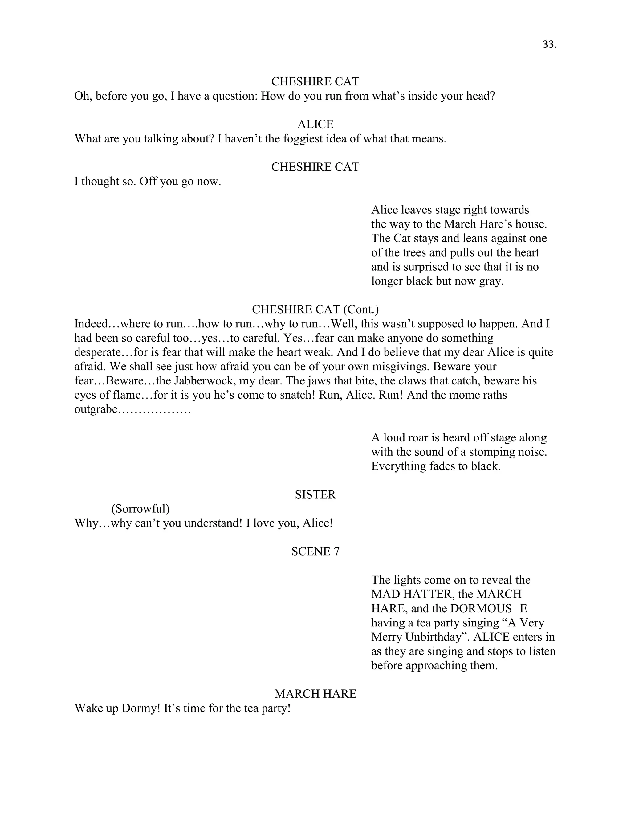 Alice-In-Wonderland-Script | PDF