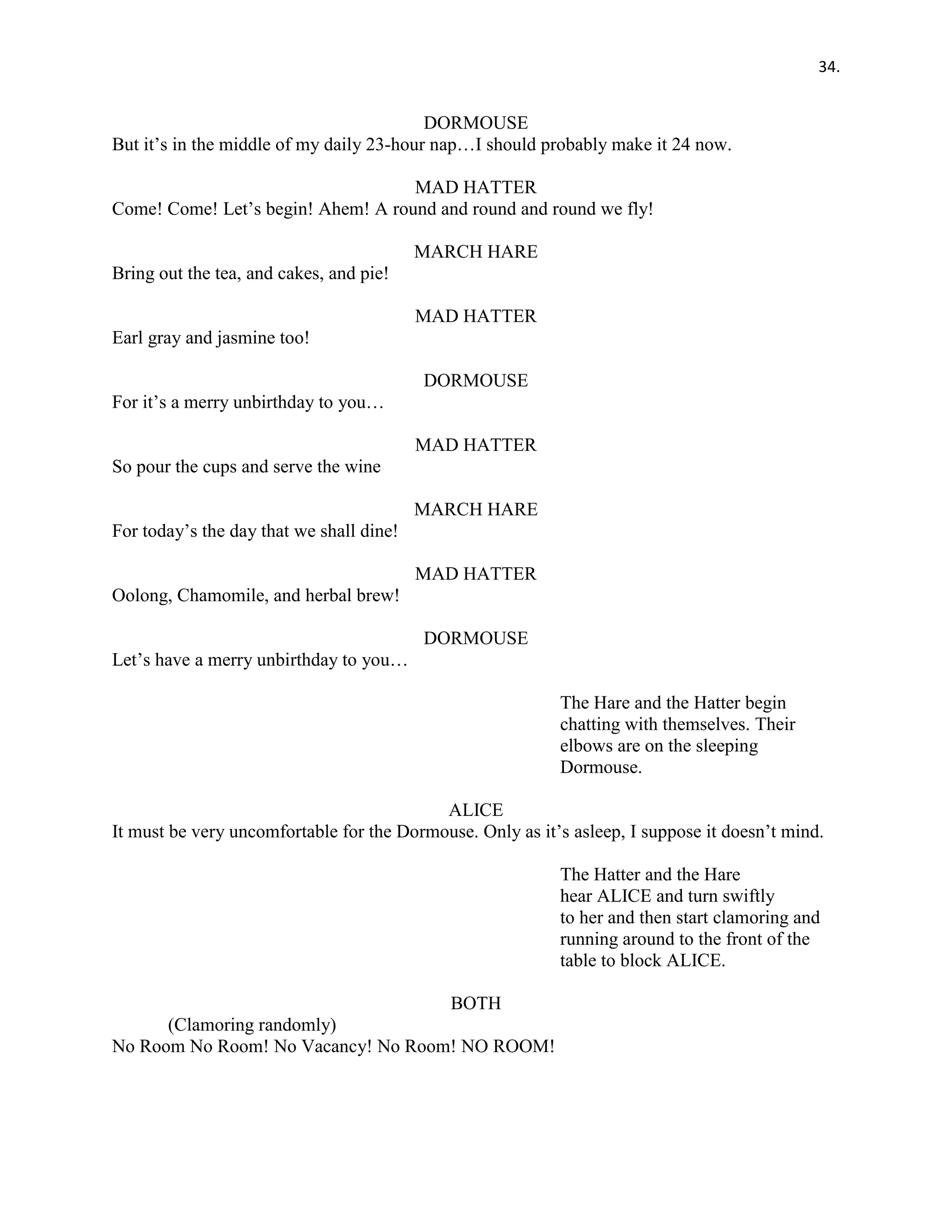 Alice-In-Wonderland-Script | PDF
