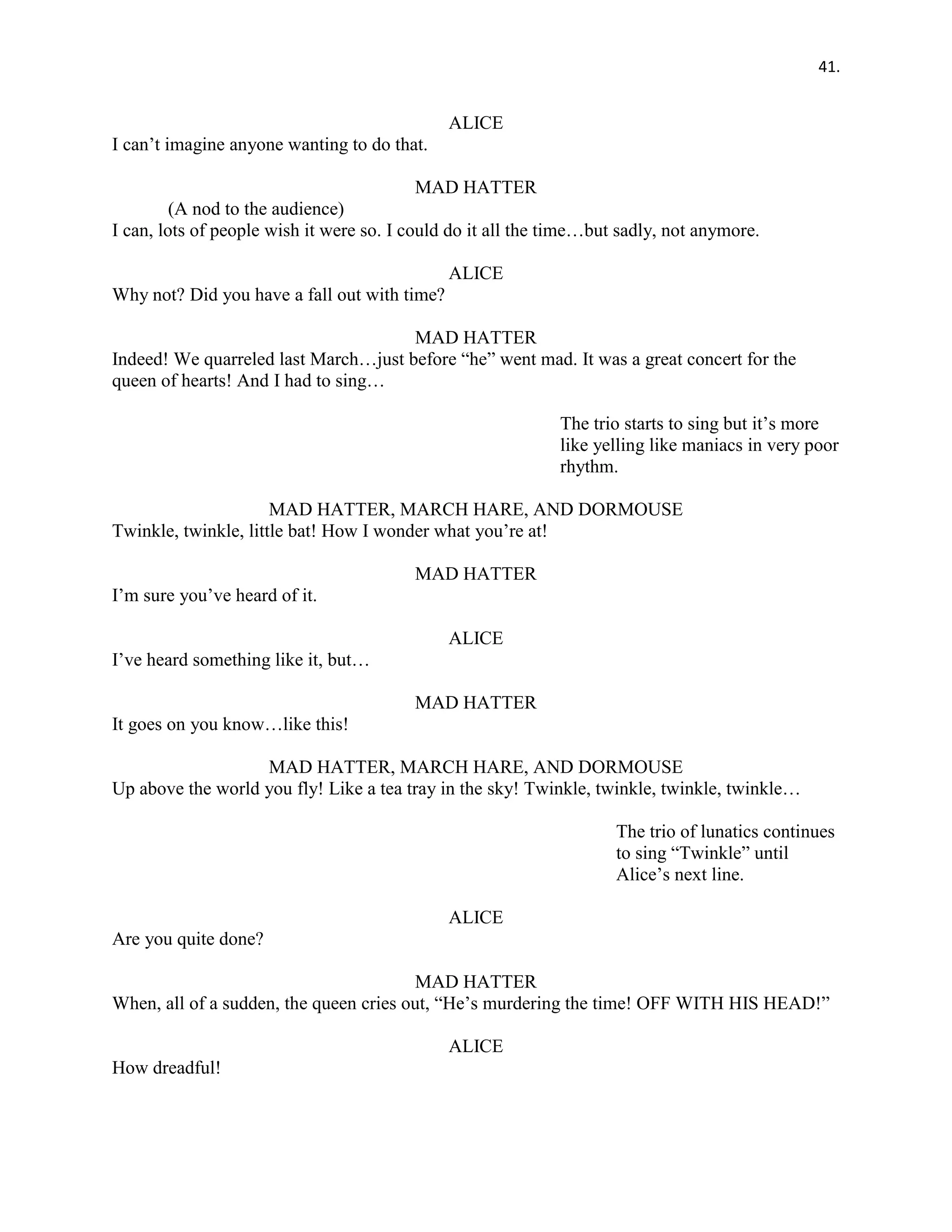 Alice-In-Wonderland-Script | PDF