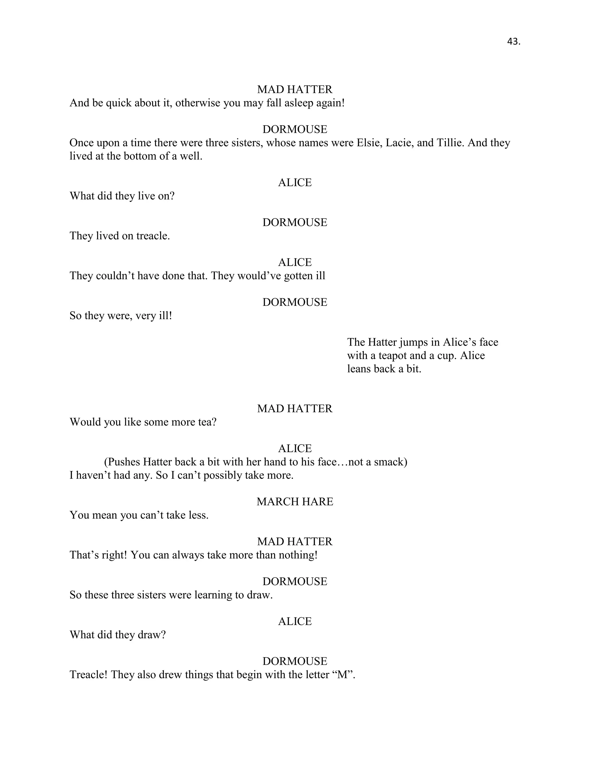 Alice-In-Wonderland-Script | PDF