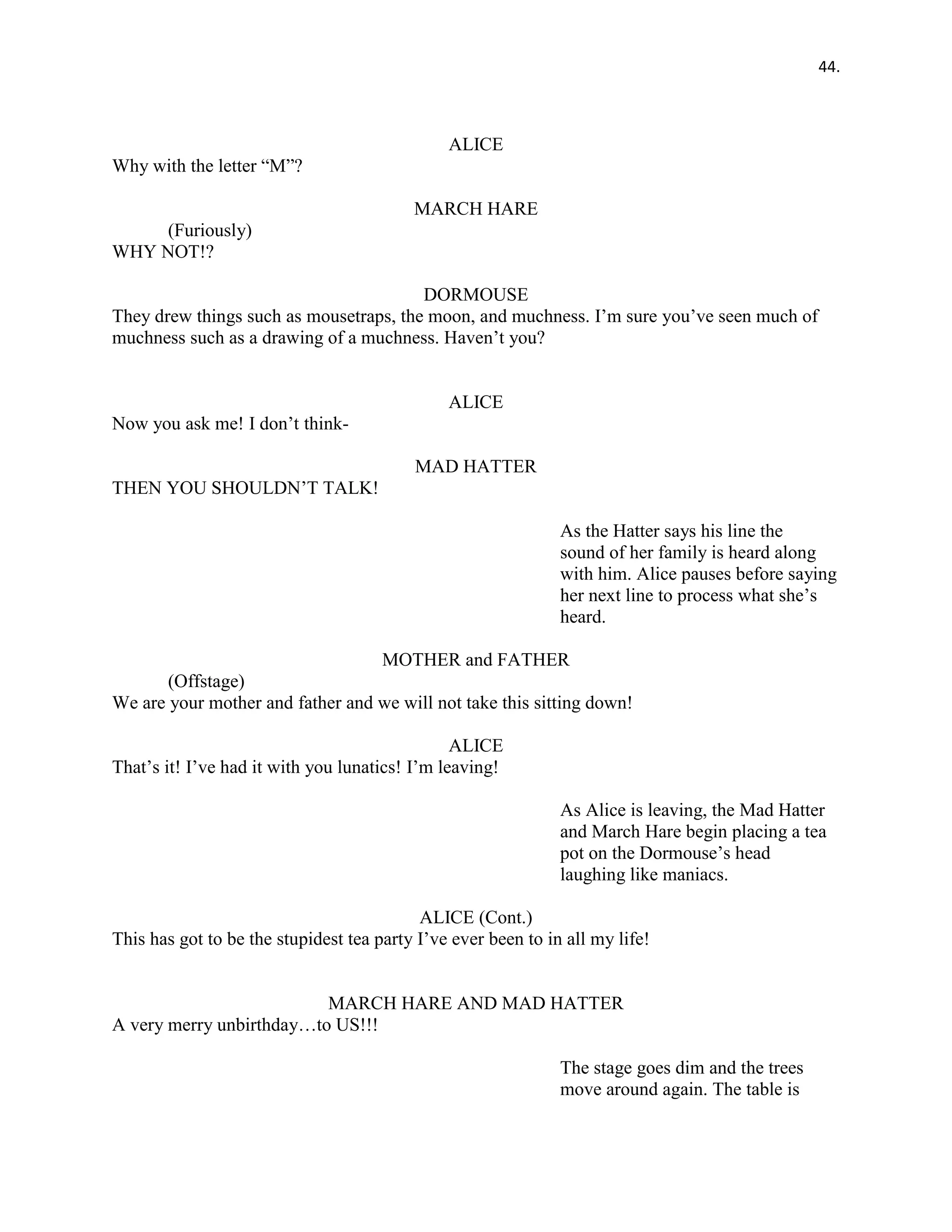 Alice-In-Wonderland-Script | PDF