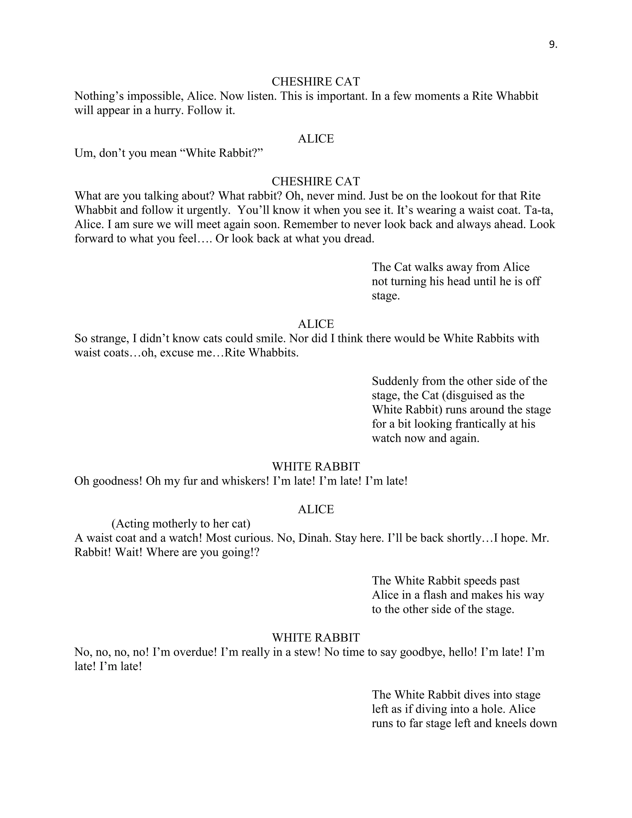 Alice-In-Wonderland-Script | PDF