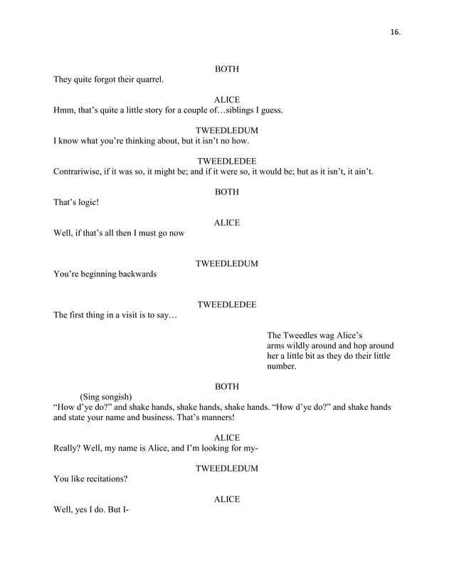 Alice-In-Wonderland-Script | PDF | Cats | Pets